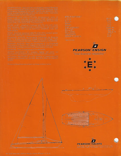 Pearson Ensign [23'] Brochure – SailInfo I boatbrochure.com