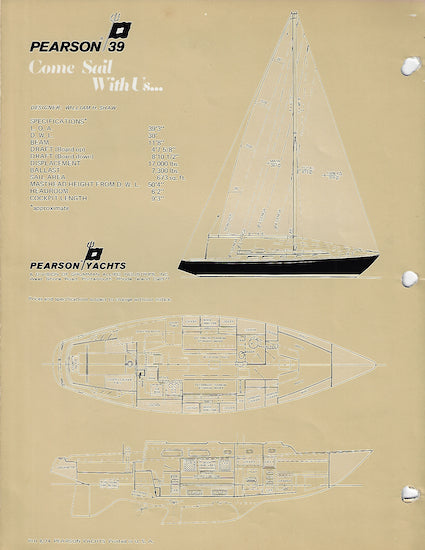 Pearson 39 Brochure – SailInfo I boatbrochure.com