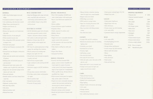 Glasstech 36 Specification Brochure PAckage – SailInfo I boatbrochure.com