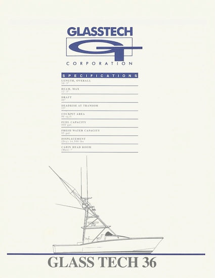 Glasstech 36 Specification Brochure PAckage – SailInfo I boatbrochure.com