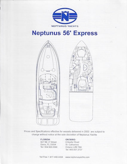 Neptunus 56 Express Specification Brochure – SailInfo I boatbrochure.com