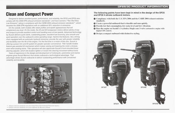 Suzuki DF25/DF30 Product Information Brochure – SailInfo I boatbrochure.com