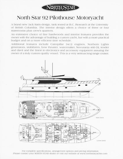 North Star 92 Specification Brochure – SailInfo I boatbrochure.com