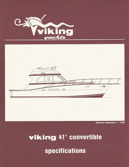 Viking 41 Convertible Specification Brochure – SailInfo I boatbrochure.com