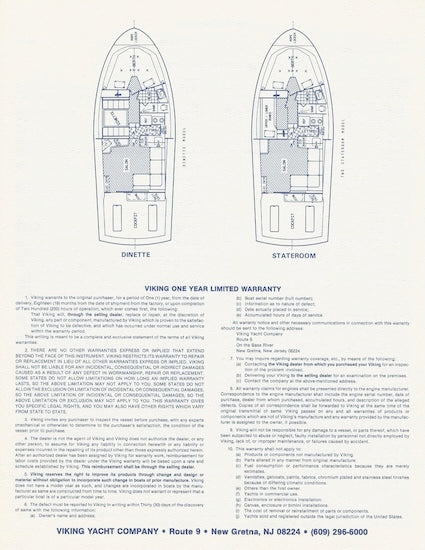 Viking 35 Convertible Specification Brochure – SailInfo I boatbrochure.com