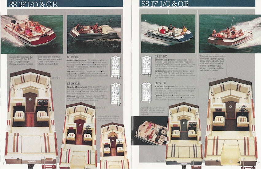Sylvan 1986 Pontoon & Space Ships Brochure – SailInfo I boatbrochure.com