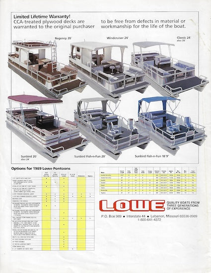 Lowe 1989 New Designs Brochure – SailInfo I boatbrochure.com