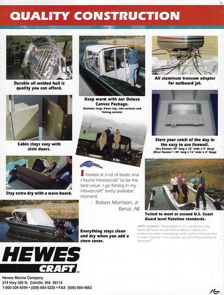 Hewescraft 1995 Brochure – SailInfo I boatbrochure.com