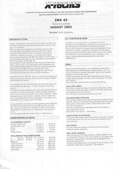 X-IMX 45 Brochure – SailInfo I boatbrochure.com