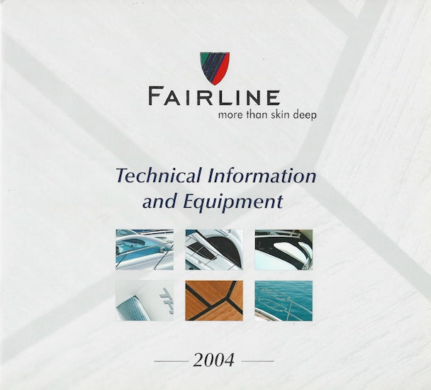 Fairline 2004 Specification Brochure – SailInfo I boatbrochure.com