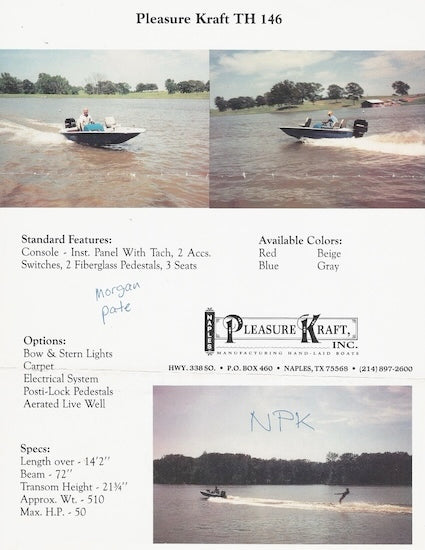 Naples Pleasure Kraft TH 146 Brochure – SailInfo I boatbrochure.com