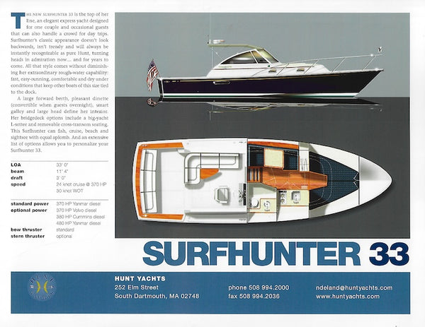 Hunt Surfhunter 33 Brochure – SailInfo I boatbrochure.com