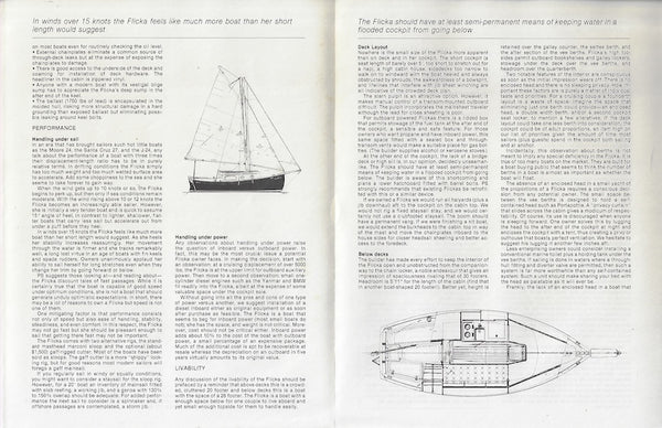 Pacific Seacraft Flicka Practical Sailor Magazine Reprint Brochure ...