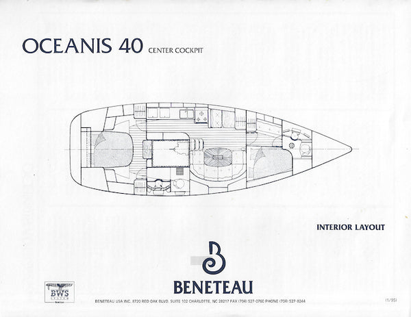 Beneteau 40 Center Cockpit Specification Brochure – SailInfo I ...