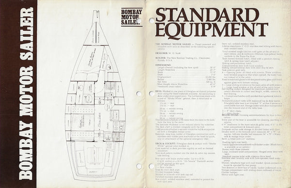 Bombay Motor Sailer Brochure – SailInfo I boatbrochure.com