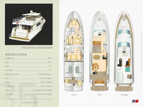 Pacific Mariner 85 Brochure – SailInfo I boatbrochure.com