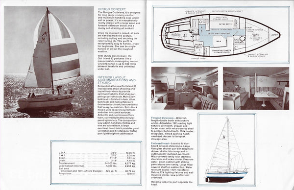 Morgan 33 Out Island Brochure – SailInfo I boatbrochure.com