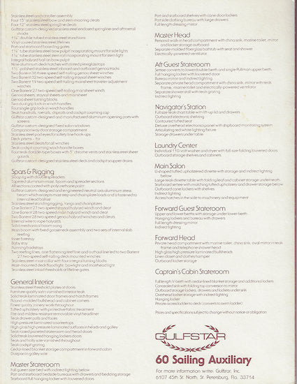 Gulfstar 60 Brochure – SailInfo I boatbrochure.com