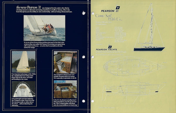 Pearson 31 Brochure – SailInfo I boatbrochure.com