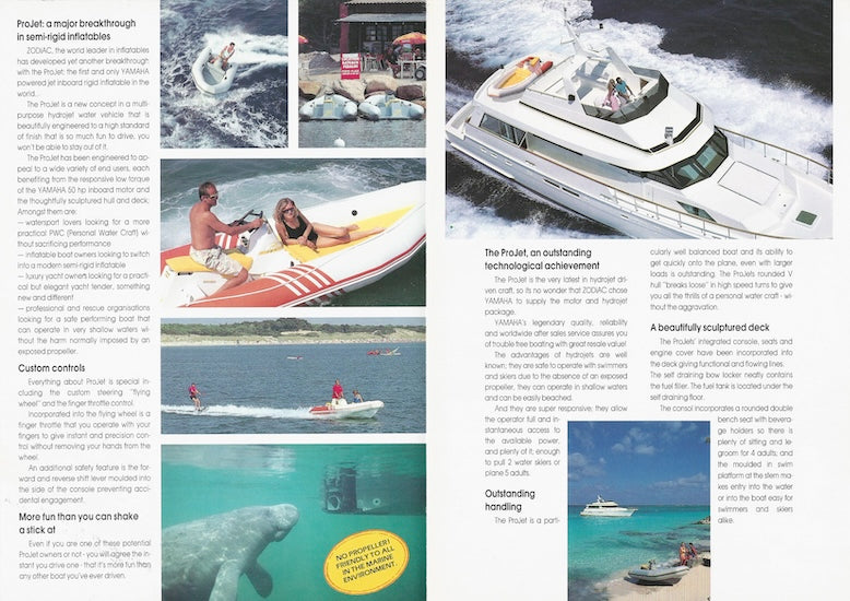 Zodiac 1992 Pro Jet Brochure – SailInfo I boatbrochure.com