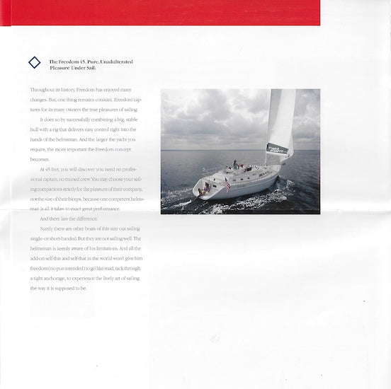 Freedom 45 Brochure – SailInfo I boatbrochure.com