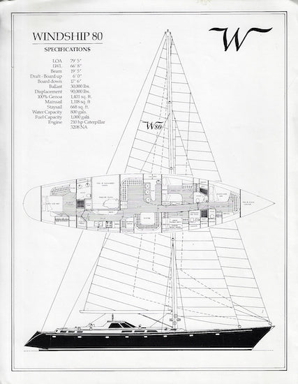Windship 80 Specification Flyer – SailInfo I boatbrochure.com