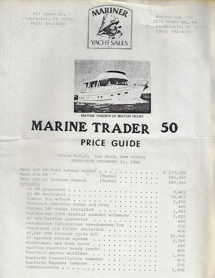Marine Trader 50 Brochure – SailInfo I boatbrochure.com