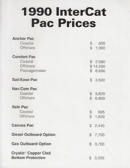Intercat 1500 Brochure – SailInfo I boatbrochure.com