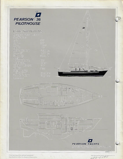 Pearson 36 Pilothouse Poster Brochure – SailInfo I boatbrochure.com