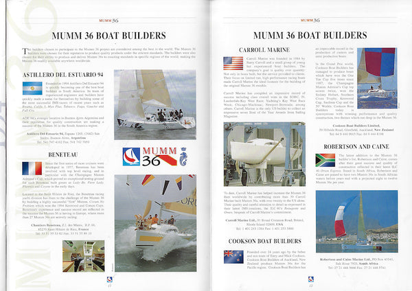 Mumm 36 Program Brochure – SailInfo I boatbrochure.com