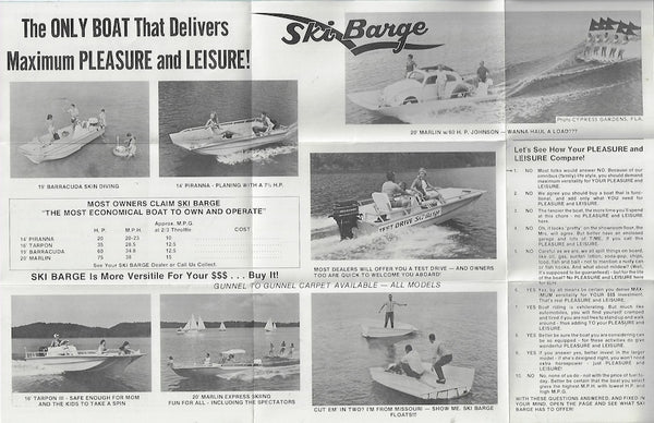 Ski Barge Brochure – SailInfo I boatbrochure.com