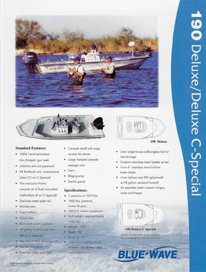 Blue Wave 190/220 Deluxe Brochure – SailInfo I boatbrochure.com