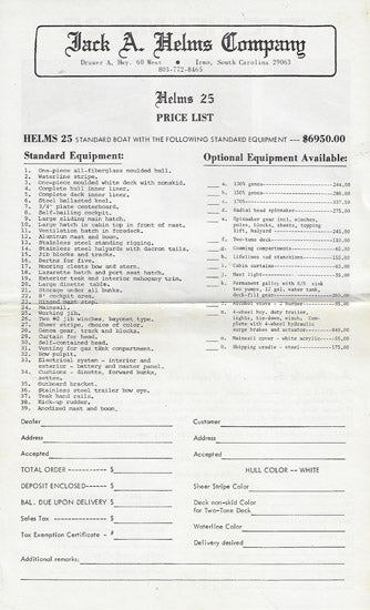 Helms 25 Brochure – SailInfo I boatbrochure.com