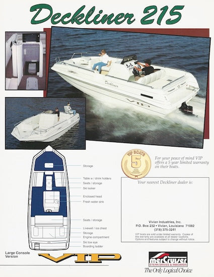 VIP Deckliner 215 Brochure – SailInfo I boatbrochure.com