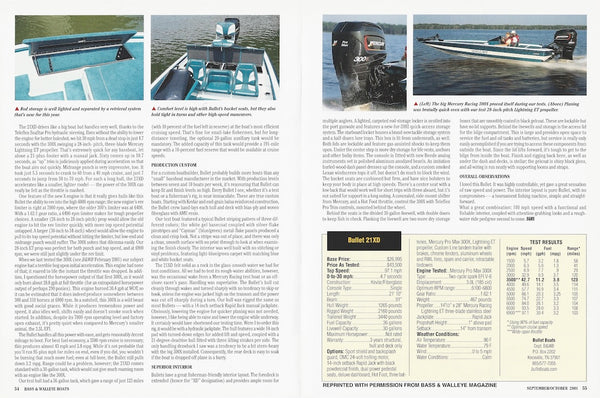 Bullet 21XD Bass & Walleye Magazine Reprint Brochure – SailInfo I ...
