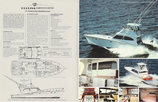 Huckins 51 Fairform Flyer Sportfisherman Brochure – SailInfo I ...