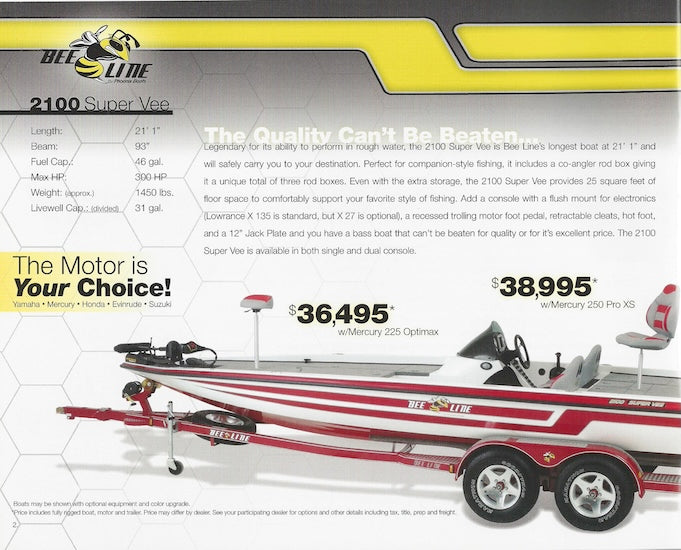 Phoenix 2009 Bee Line Bass Brochure – SailInfo I boatbrochure.com
