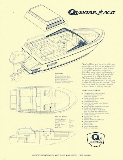 Questar AC17 Specification Flyer – SailInfo I boatbrochure.com