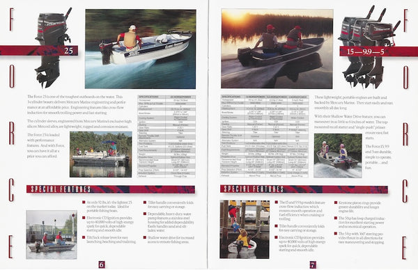 US Marine 1996 Force Outboard Brochure – SailInfo I boatbrochure.com