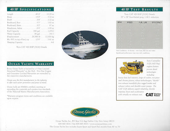 Ocean 40 Sport Fish Brochure – SailInfo I boatbrochure.com