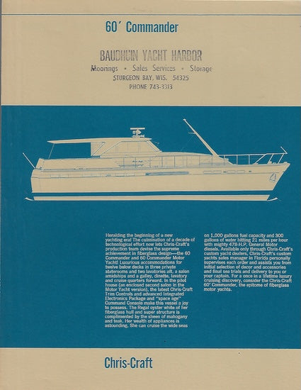 Chris Craft Commander 60 Specification Brochure – SailInfo I ...