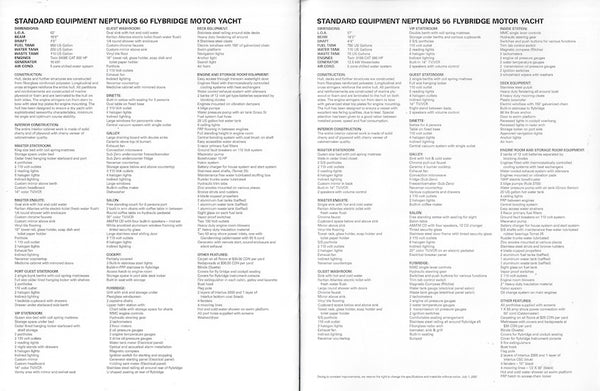 Neptunus 56 & 60 Flybridge Motor Yacht Brochure – SailInfo I ...