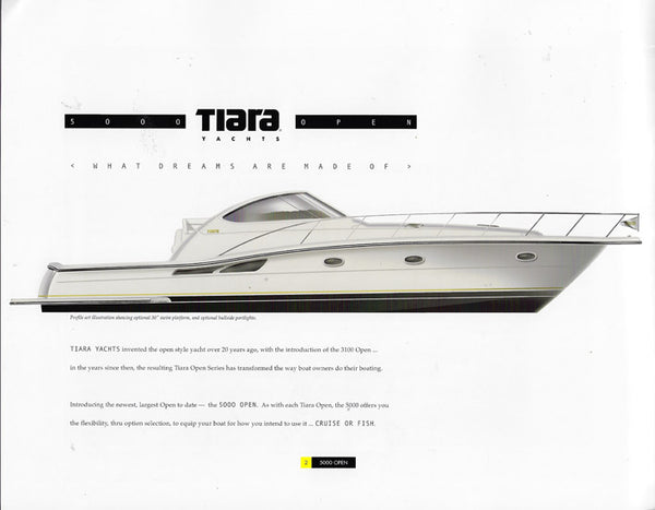 Tiara 5000 Open Oversize Brochure – SailInfo I boatbrochure.com