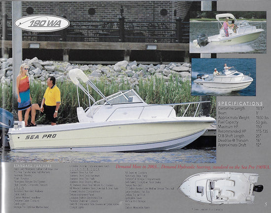 Sea Pro 2003 Brochure – SailInfo I boatbrochure.com