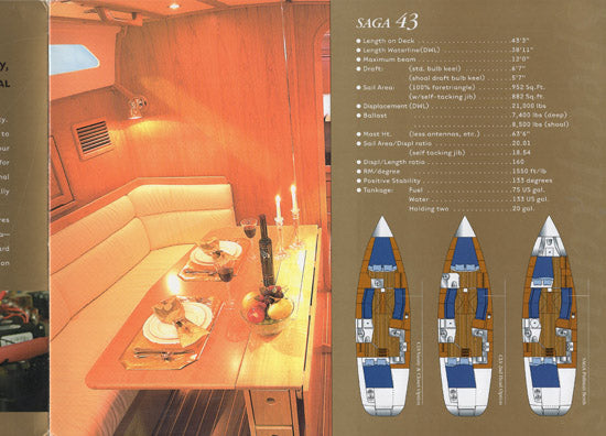 Saga 43 Brochure – SailInfo I boatbrochure.com