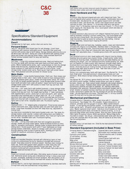 C&C 38 Brochure – SailInfo I boatbrochure.com