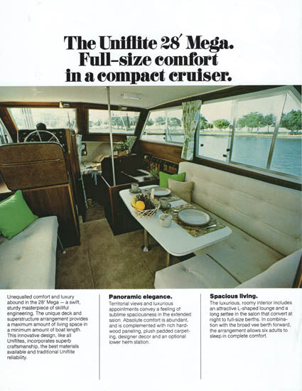 Uniflite 28 Mega Brochure – SailInfo I boatbrochure.com