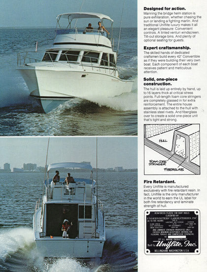 Uniflite 42 Convertible Brochure – SailInfo I boatbrochure.com