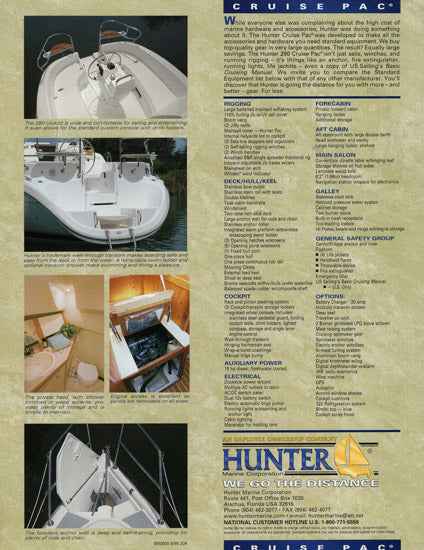 Hunter 290 Brochure – SailInfo I boatbrochure.com