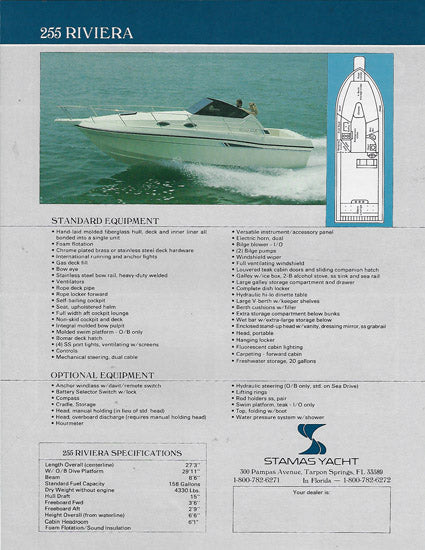 Stamas 255 Riviera Brochure – SailInfo I boatbrochure.com
